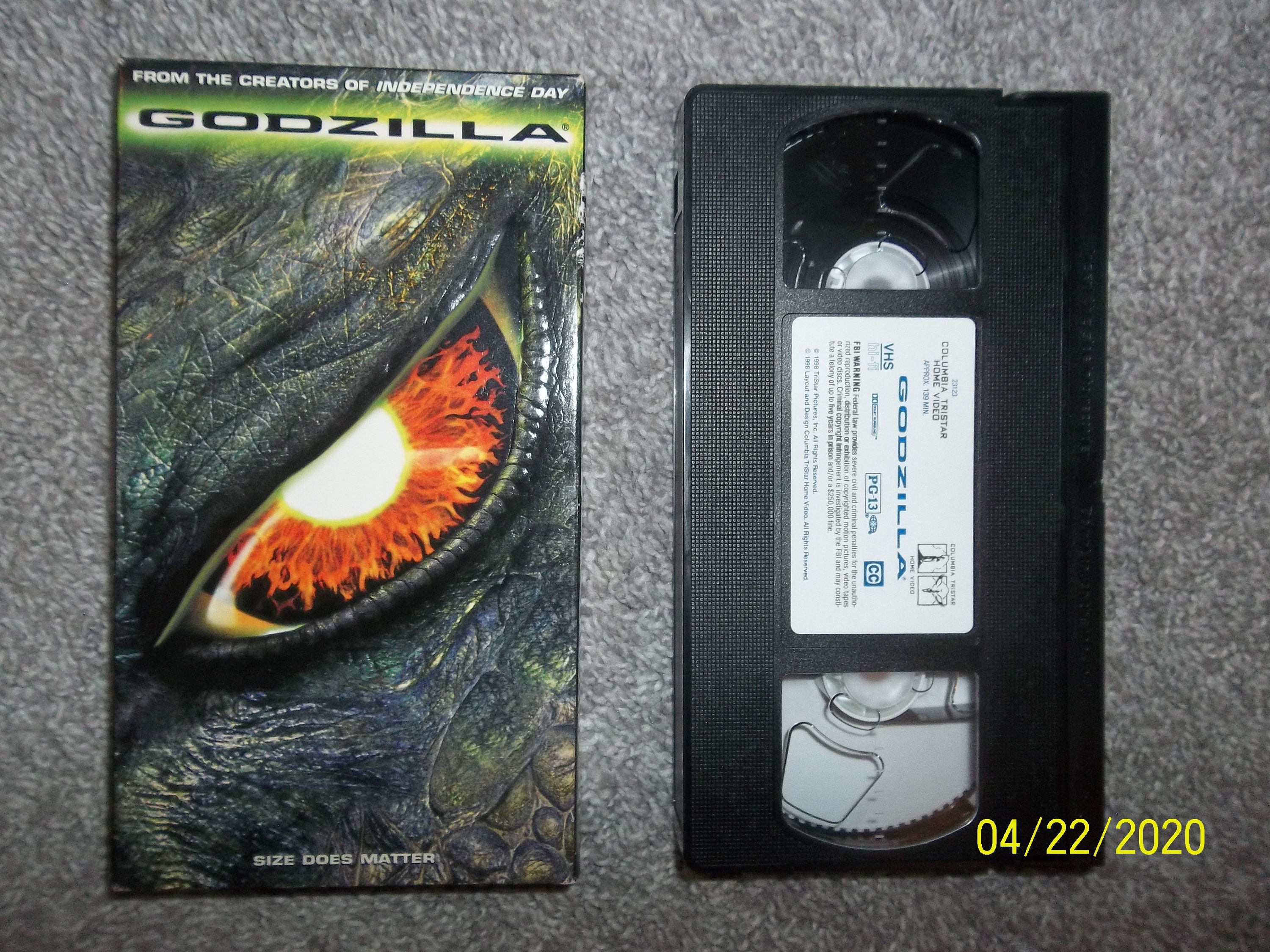Vintage godzilla VHS Video Cassette Tape Movie - Etsy UK