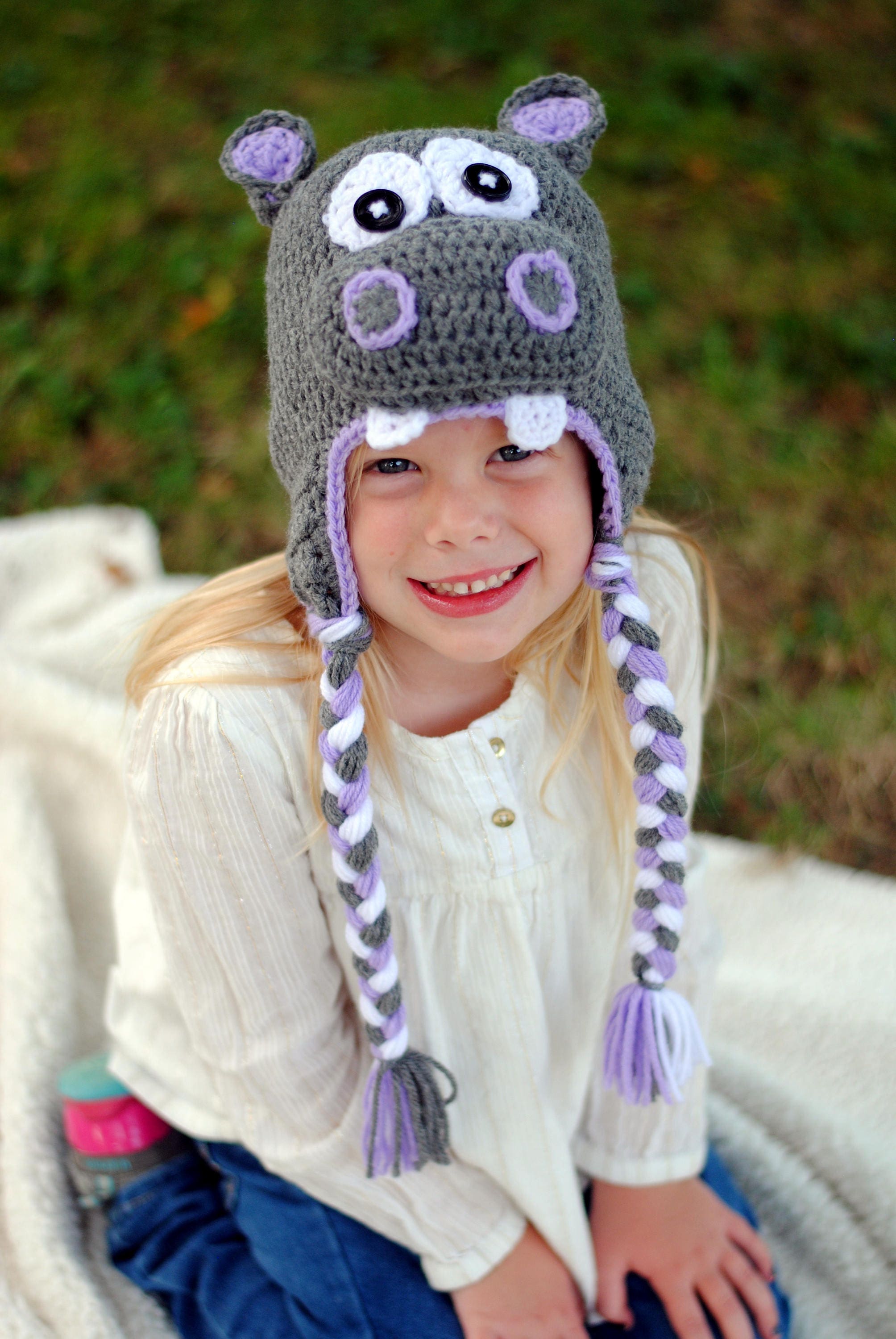 Henry the Hippo Hat - Made to Order in Sizes Newborn to Adult - Etsy