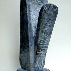 Marble Sculpture, Gray Stone Original Abstract - Etsy