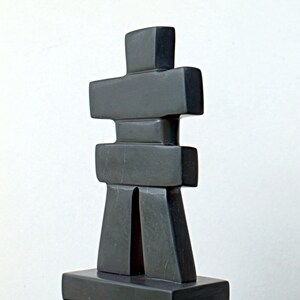 Inukshuk Figurine, Black Slate Mini Sculpture - Etsy