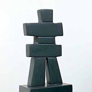 Inukshuk Figurine, Black Slate Mini Sculpture - Etsy