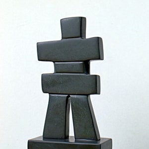 Inukshuk Figurine, Black Slate Mini Sculpture - Etsy