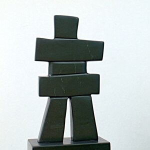 Inukshuk Figurine, Black Slate Mini Sculpture - Etsy