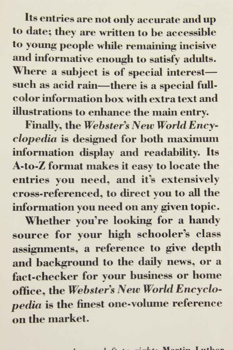 Webster's New World Encyclopedia, the New Standard in Single-volume ...