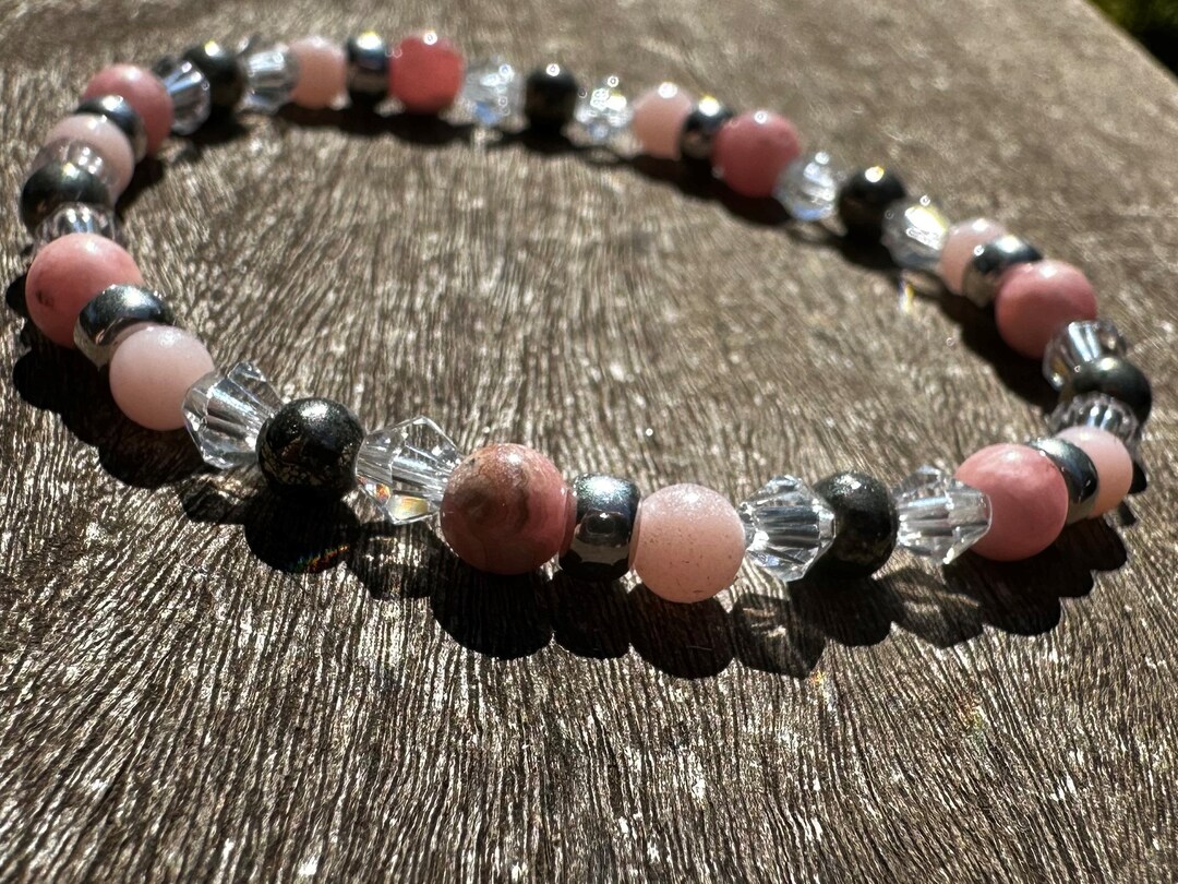 SCORPIO GIRL'S POWER Healing Stone Bracelet or Anklet With Pink Opal ...