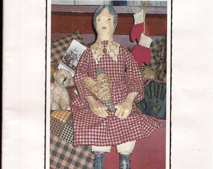 Emma Circa 1892 Prim Fabric Folk Art Doll Pattern / 21 Inches - Etsy