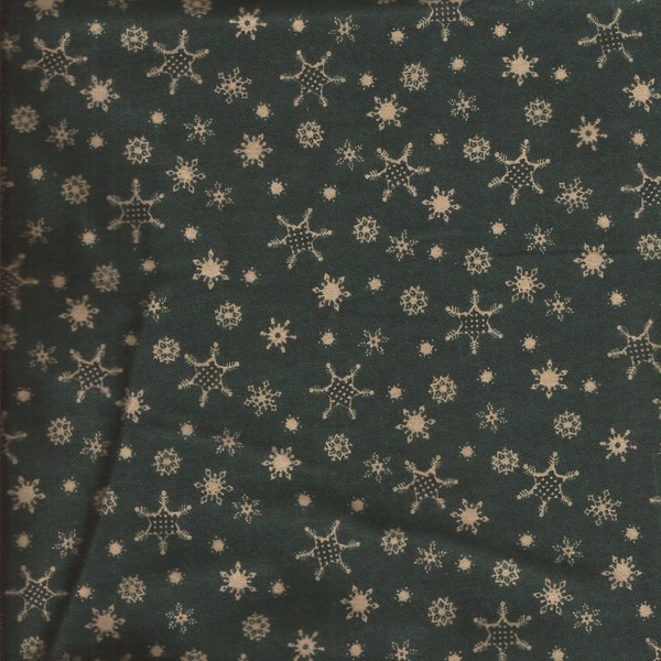 Green Snowflake Fabric - Etsy