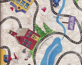 Road Map Fabric - Etsy