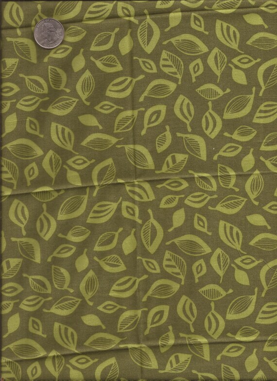 Green Leaf Print Cotton Fabric / Fat Quarter 18 Inch by 21 - Etsy