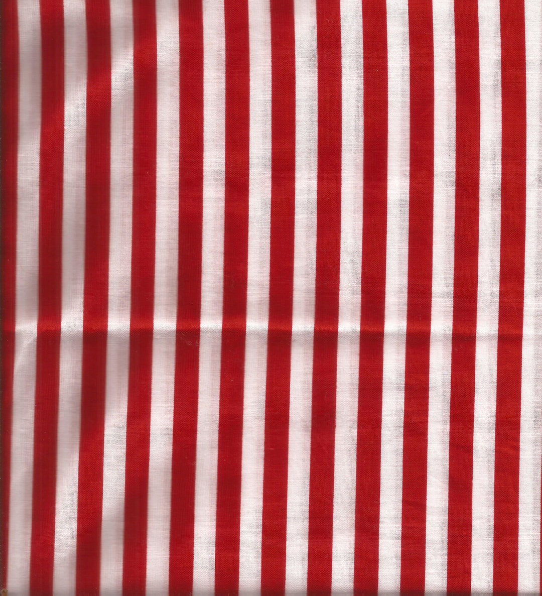 Red Stripe Print Cotton Fabric Remnant Piece / Pre-washed / - Etsy