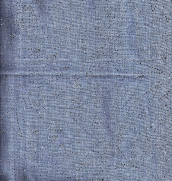 Indigo Blue With Silver Sparkle Graphic Print Muslin Lighter - Etsy