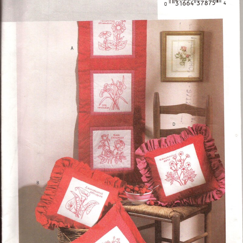 Redwork Pattern - Etsy