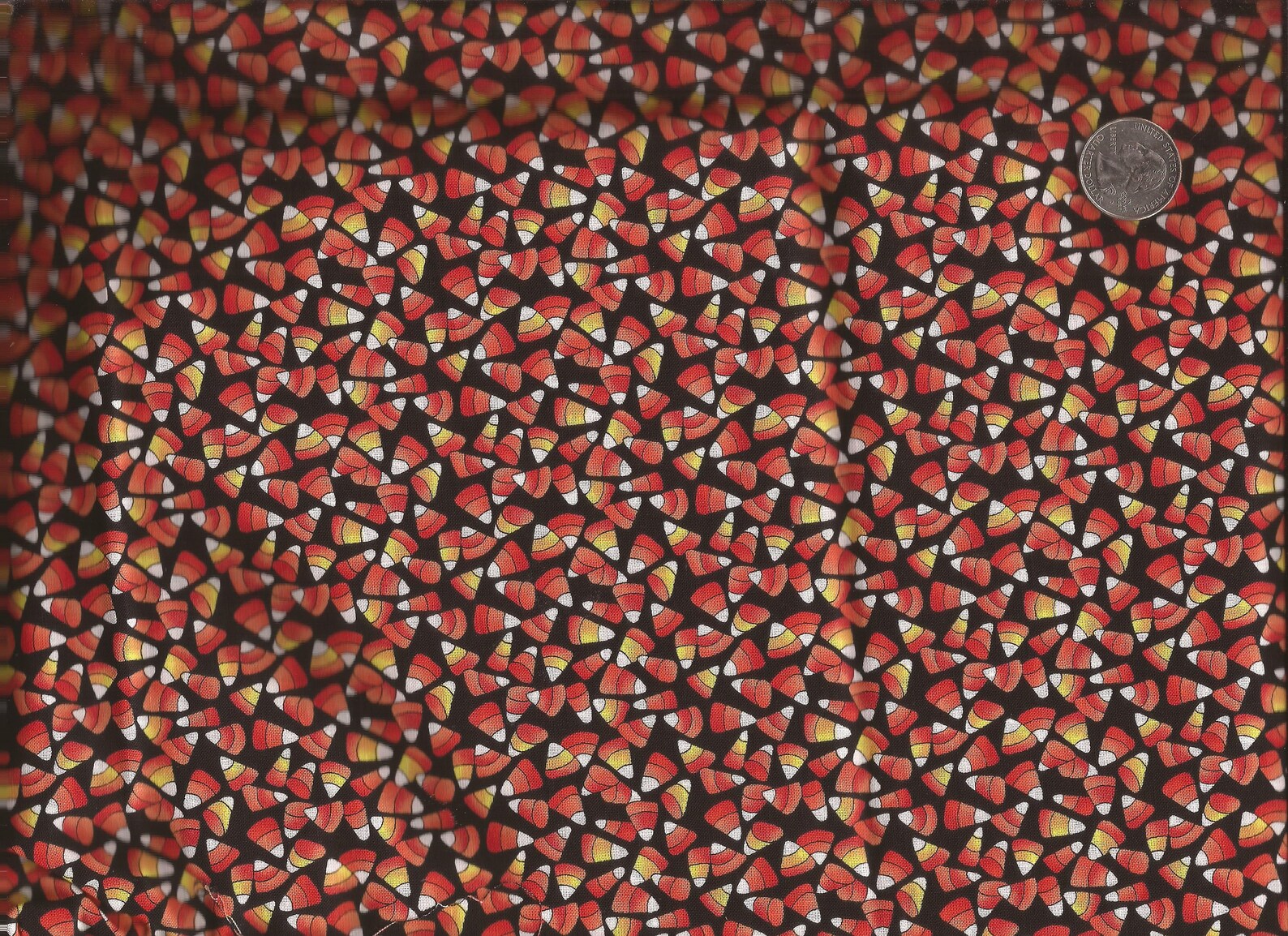 Black Tiny Candy Corn Halloween Print Cotton Fabric / SSI / 34 - Etsy UK