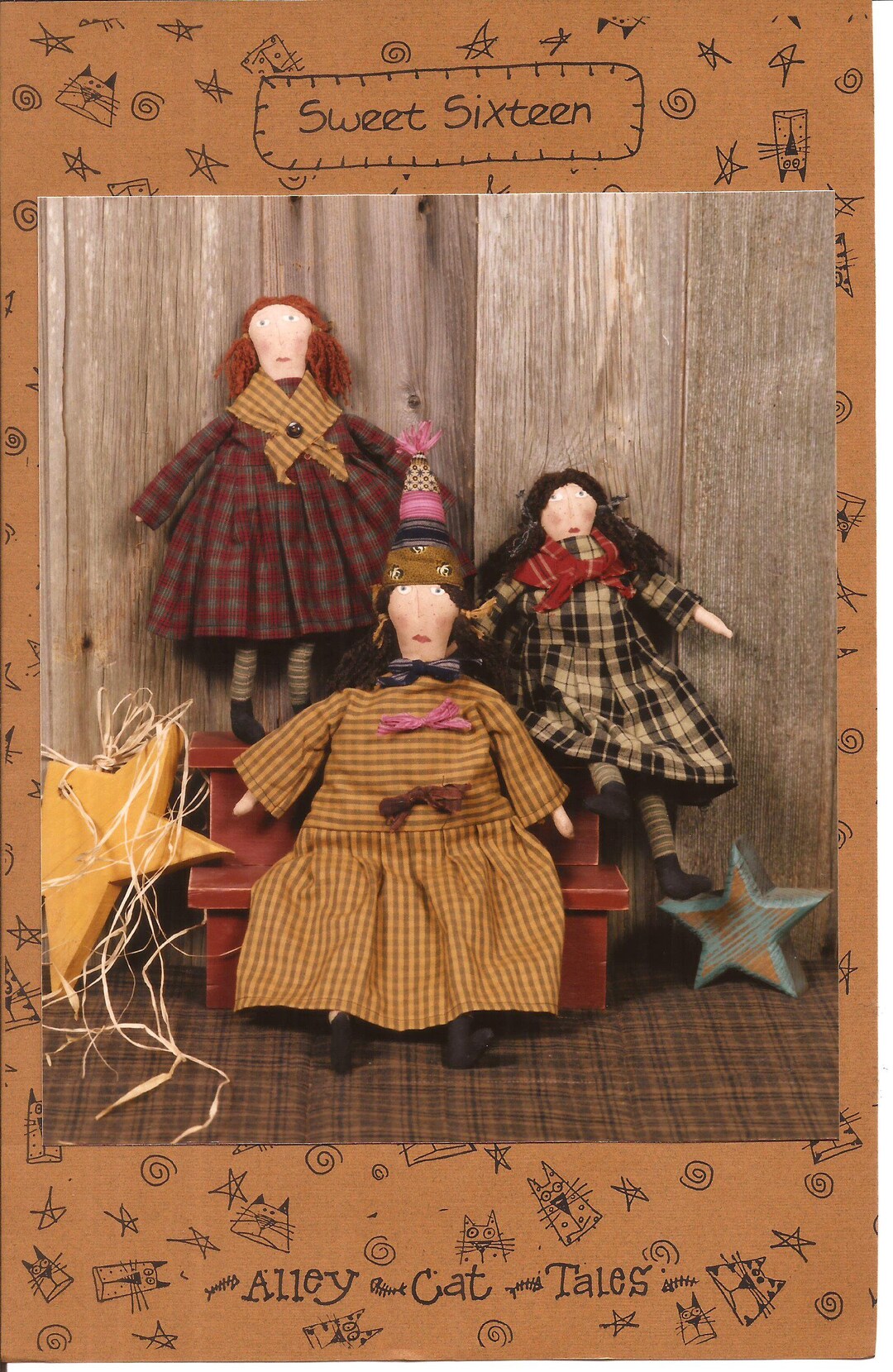Birthday Girl Fabric Folk Art Doll Pattern - Etsy