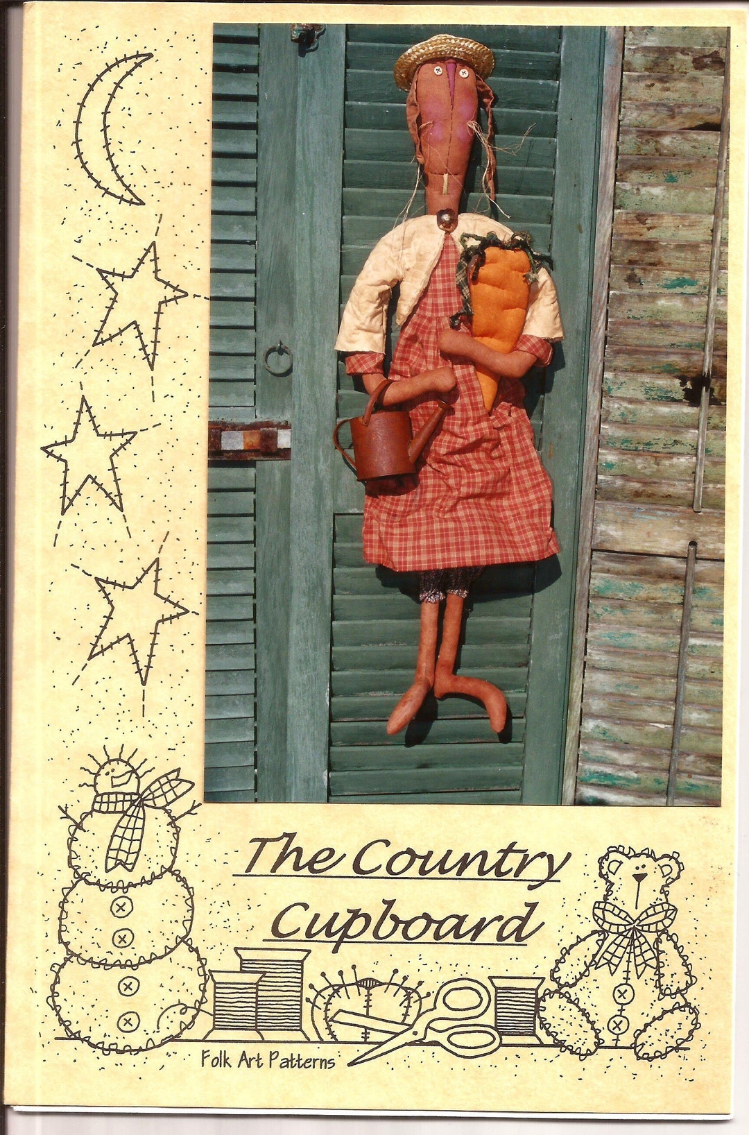 Harriet Hare Rabbit Fabric Folk Art Doll Pattern / 24 Inches - Etsy