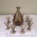 Carafe in Brown Glass Liqueur and 9 Small Glasses Liqueur Very Elegant ...