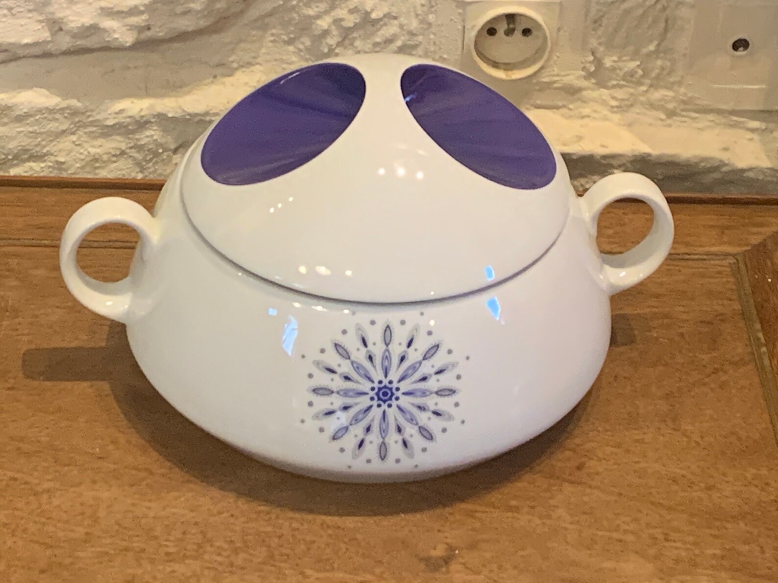 Soupiere en porcelaine blanche et bleue Bavaria bareuther | Etsy