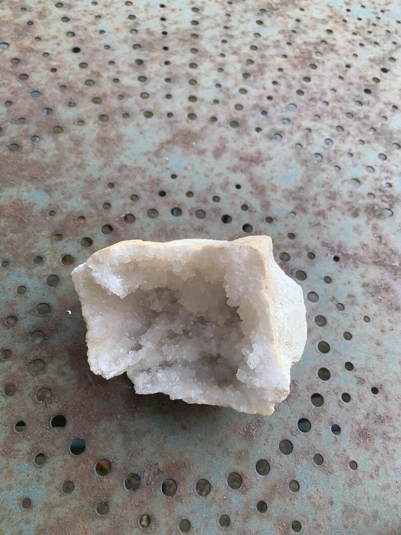 Quartz Geode, Stone With Crystals, Paperweight, Vintage and Collector ...