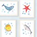 Under the Sea Nursery Art Set. Ocean Nautical Watercolor - Etsy