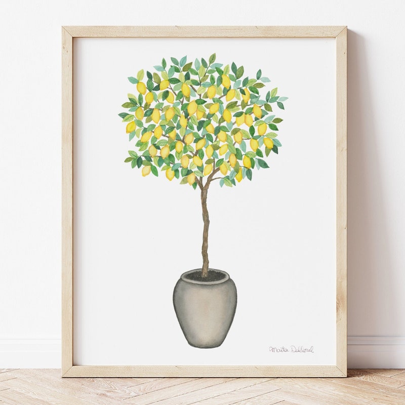 Lemon Tree Painting - Etsy
