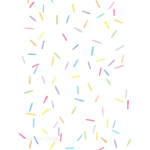 Watercolor Sprinkles Painting. Pastel Rainbow Art Print. Abstract ...