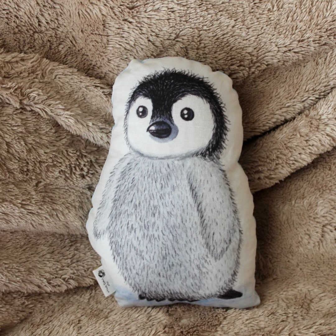 Watercolor Penguin Pillow, Linen-cotton Nursery Decor - Etsy
