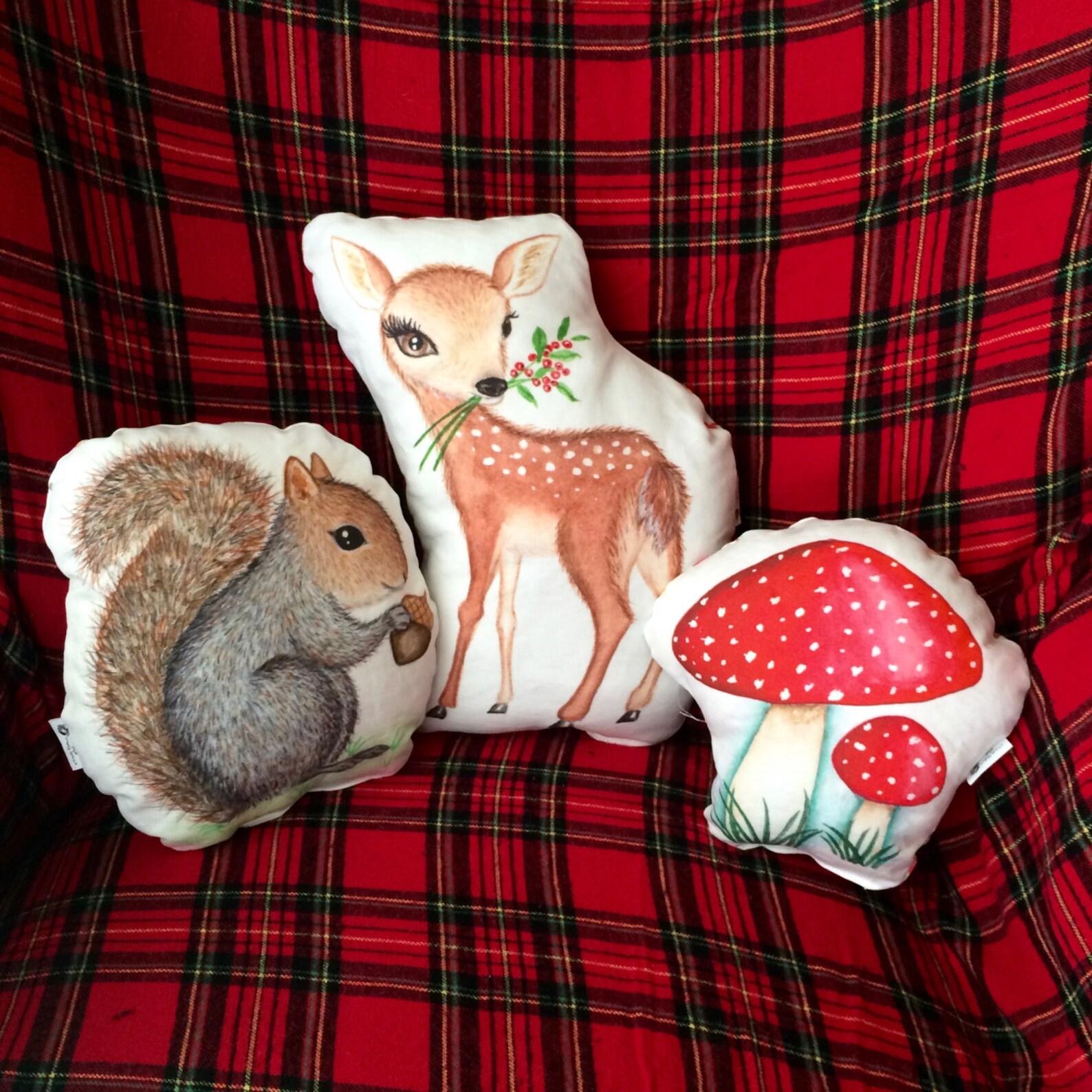 Squirrel Pillow. Woodland Nursery Decor. Animal Pillow. Kids Room Decor ...