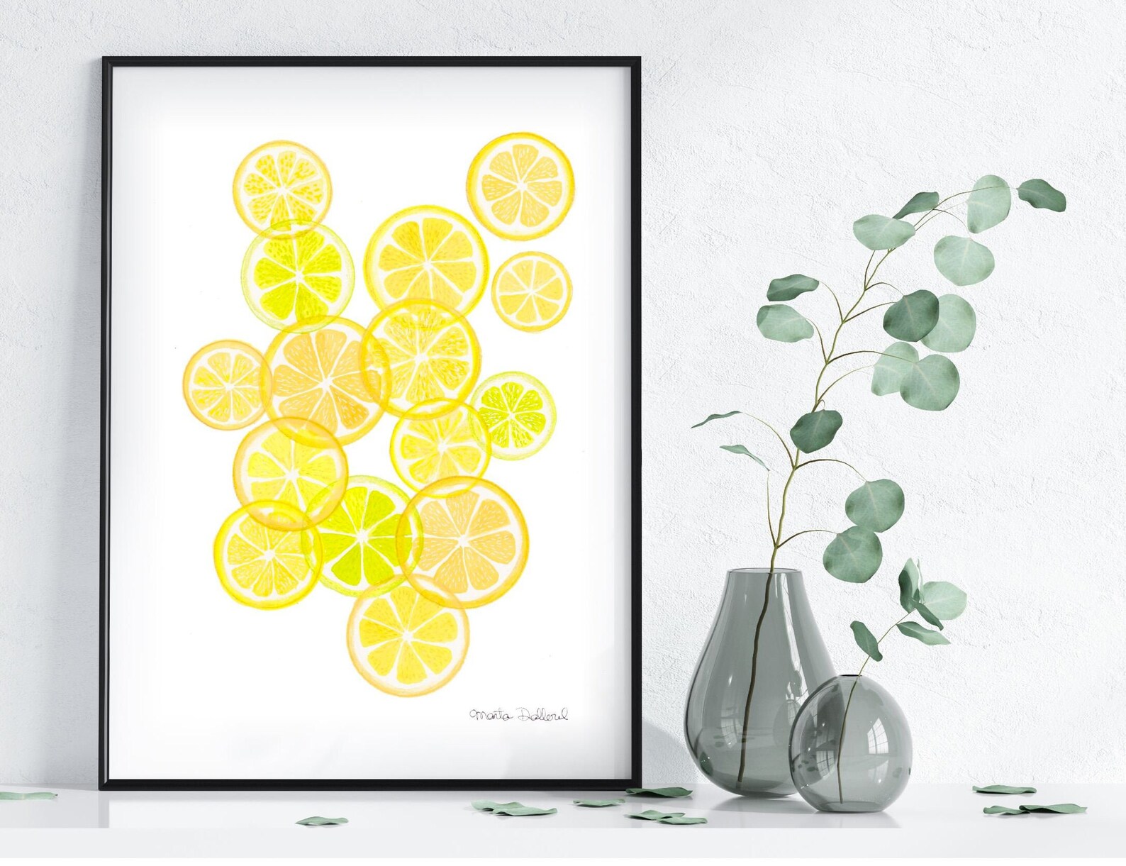 Lemons Art Print Lemon Fruit Modern Art Watercolor Painting - Etsy India