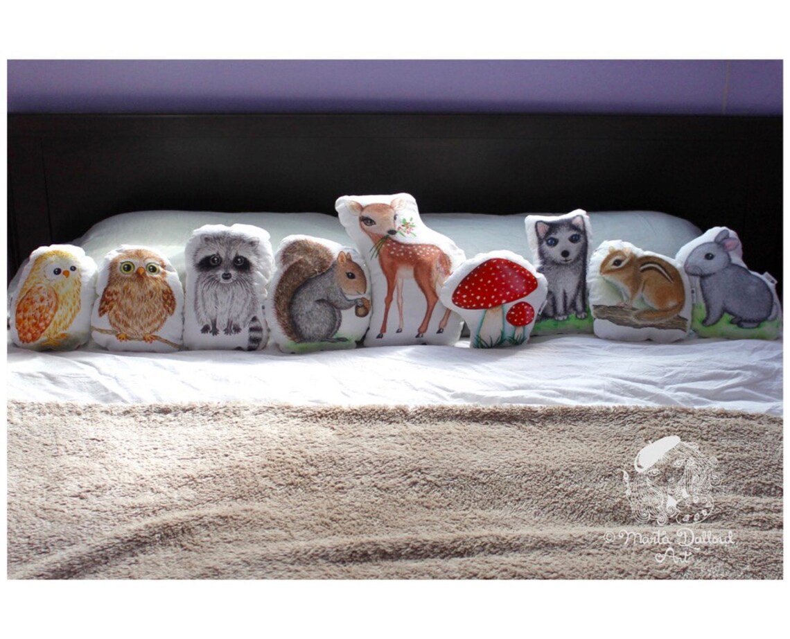 Squirrel Pillow. Woodland Nursery Decor. Animal Pillow. Kids Room Decor ...