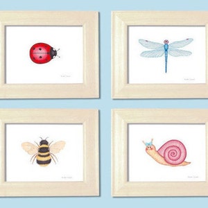 Dragonfly Art Print. Garden Nursery. Dragonfly Watercolor Painting ...