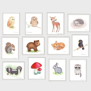 Bunny Painting. Baby Animal Art Print Decor. Woodland Nursery Prints ...
