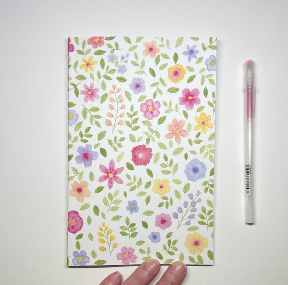 Wild Flowers Notebook. Spring Floral Notebook. Handmade Blank | Etsy