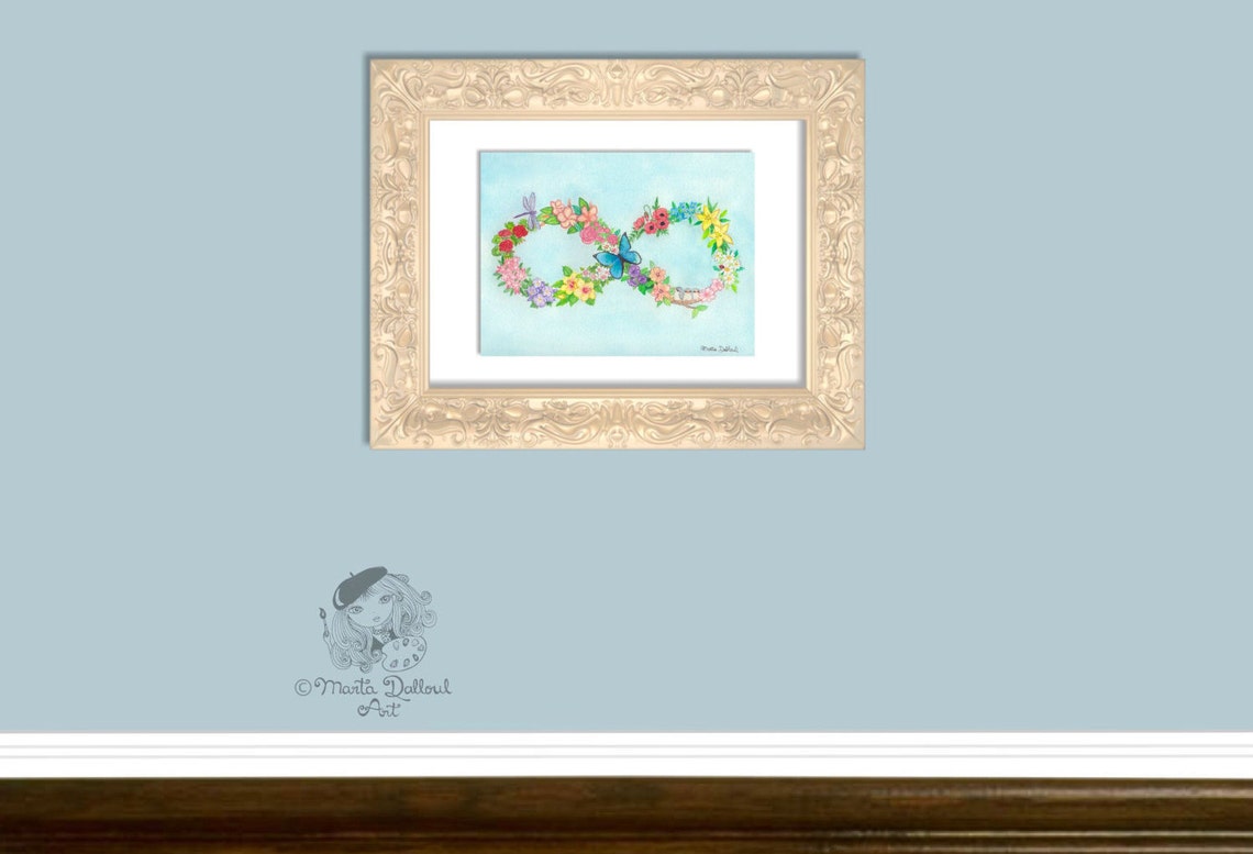 Infinity Art Print. Infinity Symbol Painting. Infinity | Etsy