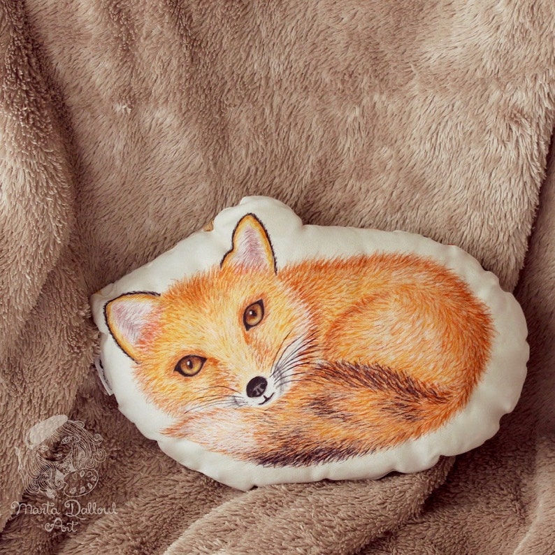 Fox Animal Pillow. Red Fox Cushion Nursery Decor. Woodland - Etsy