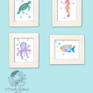 Octopus Art Print. Under the Sea Nursery Art Decor. Whimsical Octopus ...