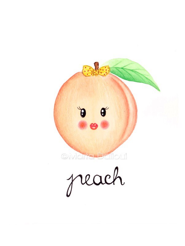 Cute Peach Fruit