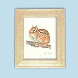 Woodland Nursery Art. Baby Animal Print. Chipmunk Watercolor Art. Kids ...