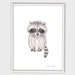 Raccoon Woodland Art Print. Woodland Nursery Kids Room Art - Etsy
