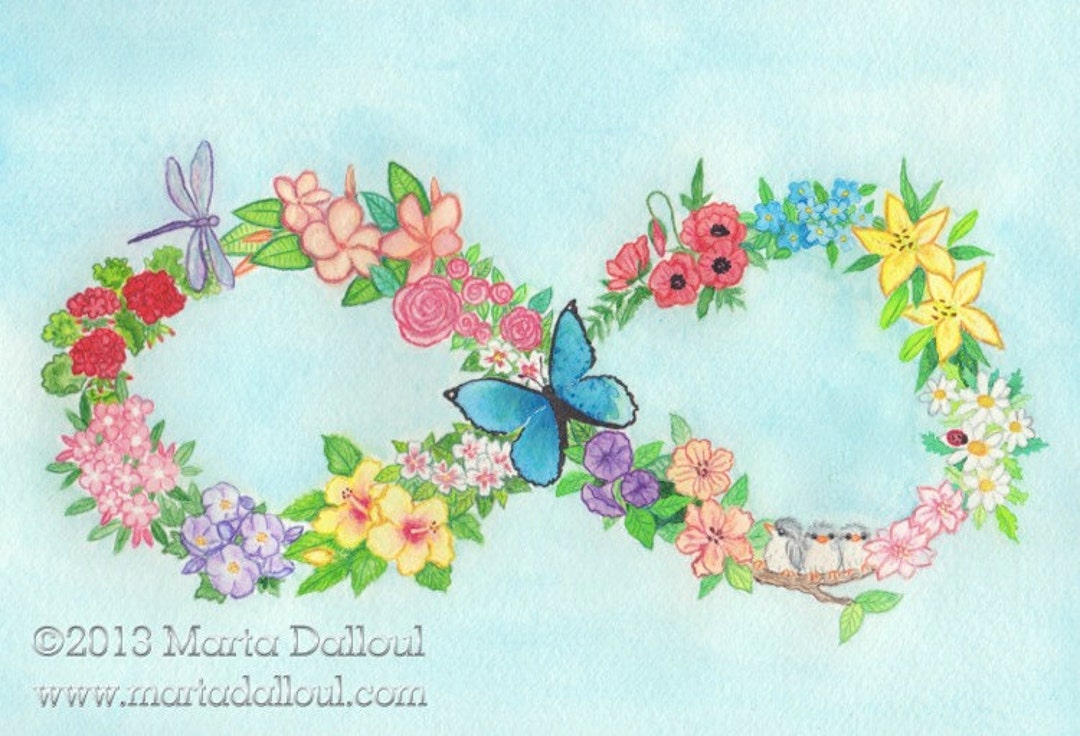 Infinity Art Print. Infinity Symbol Painting. Infinity Watercolor Art ...