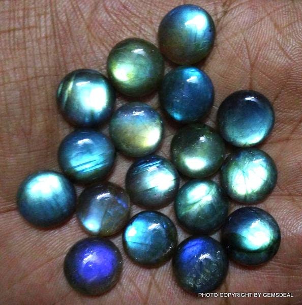 5 pieces 12mm LABRADORITE Cabochon Round Loose Gemstone | Etsy