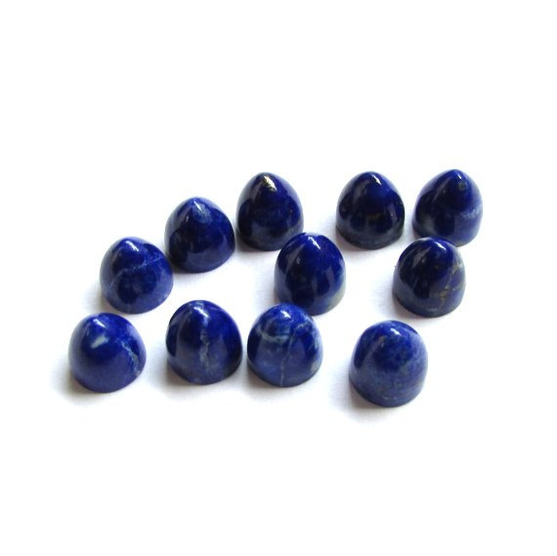 1 Pieces 8x8mm Blue Lapis Cabochon Bullet Shape Gemstone Blue - Etsy