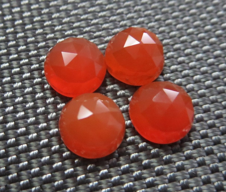 Natural Carnelian Gemstone: 10mm Round Rose Cut Loose Stone - Etsy
