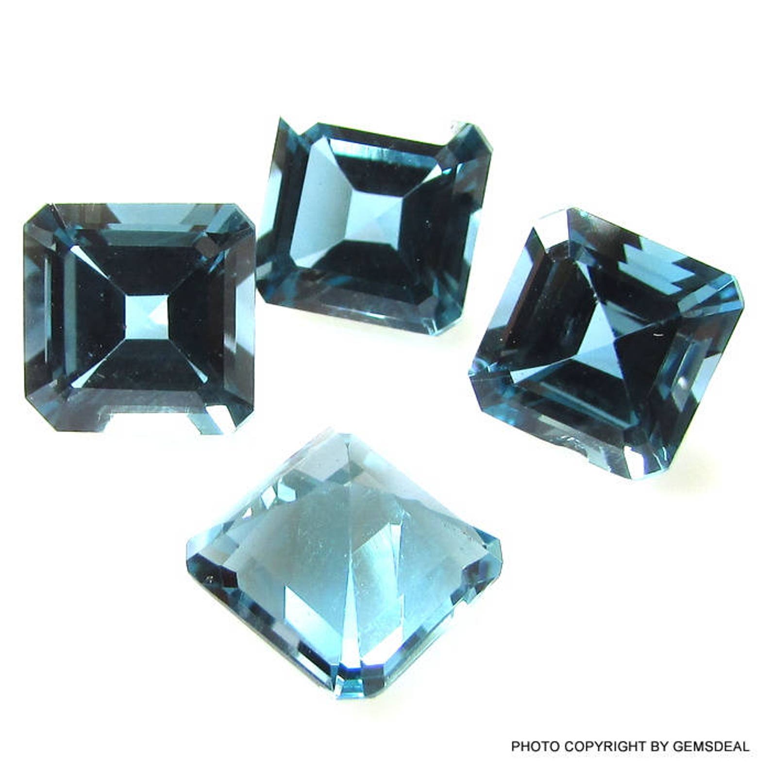 1 piece 7.75mm London Blue Topaz Faceted Octagon Loose | Etsy