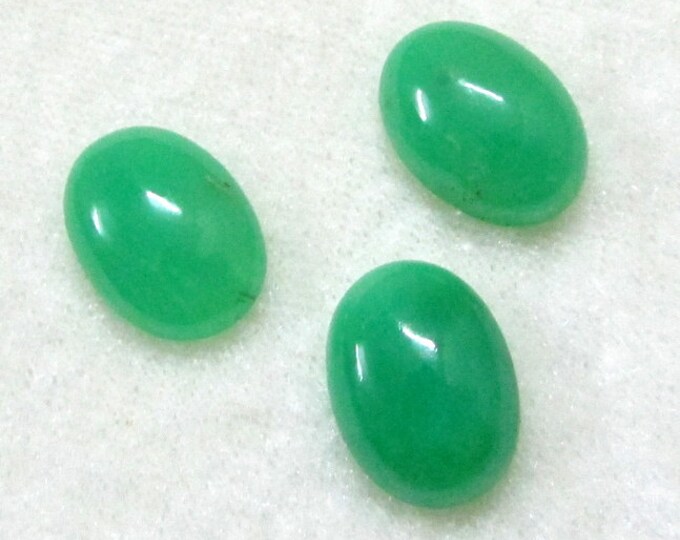 10x14 Mm Natural Genuine Chrysoprase Oval Cabochon Have Lots of ...