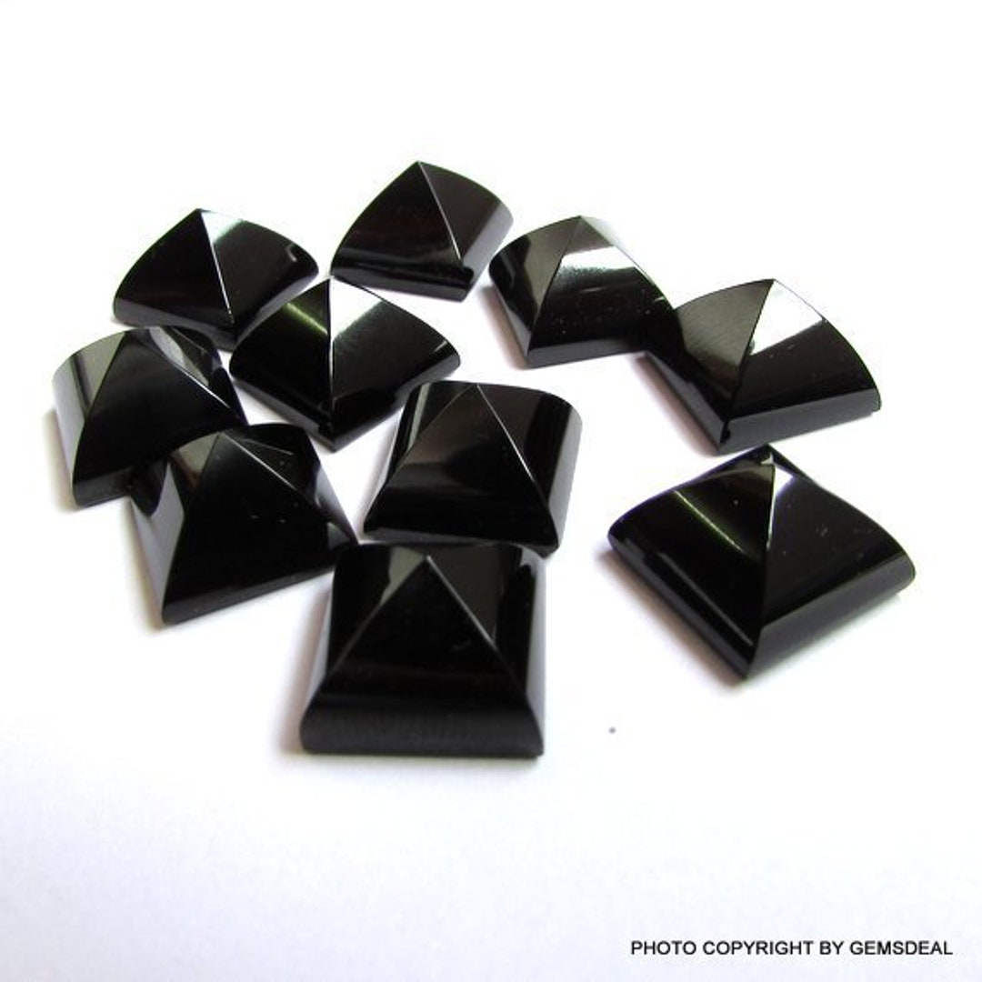 Pyramid 14mm Black Onyx Pyramid Square Cabochon Have Lots of Gorgeous ...