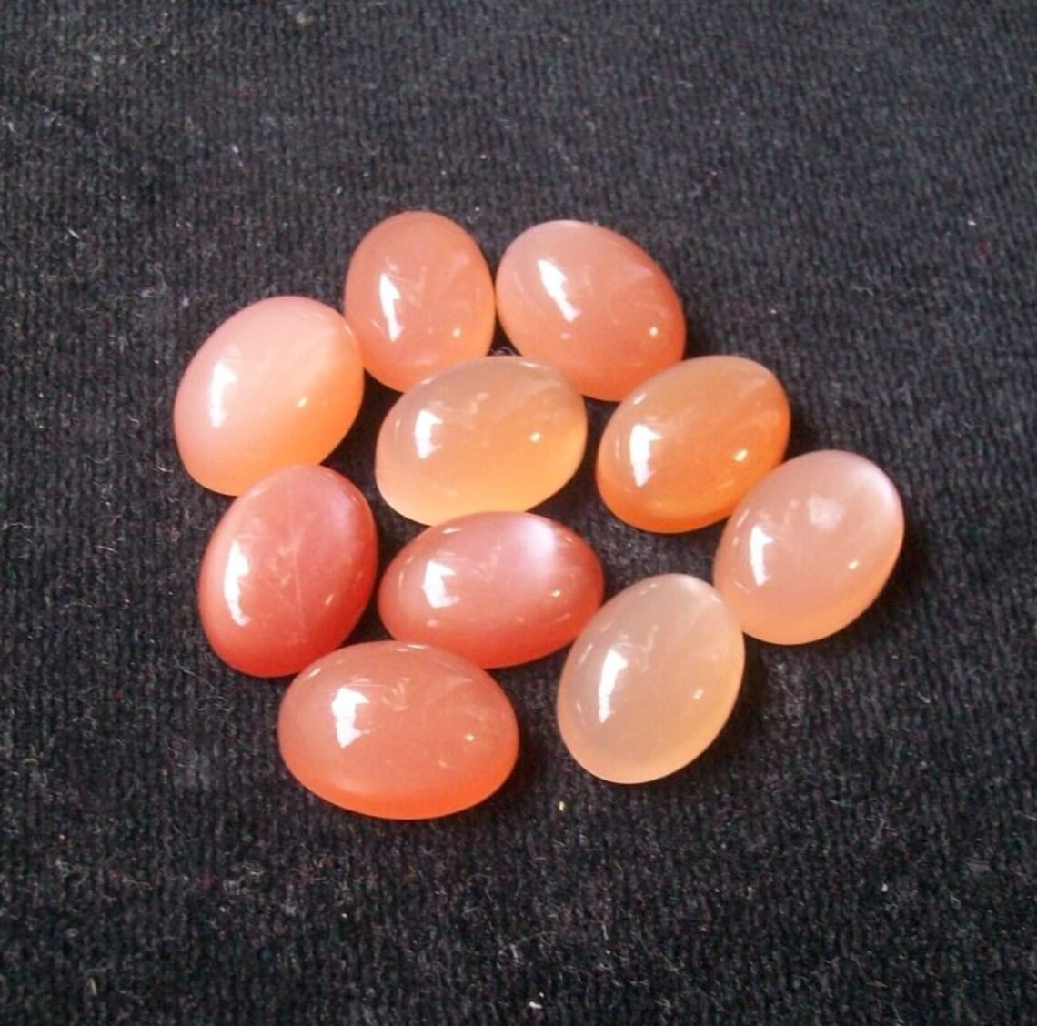 10x14mm Peach Moonstone Cabochon Oval Gemstone Peach | Etsy