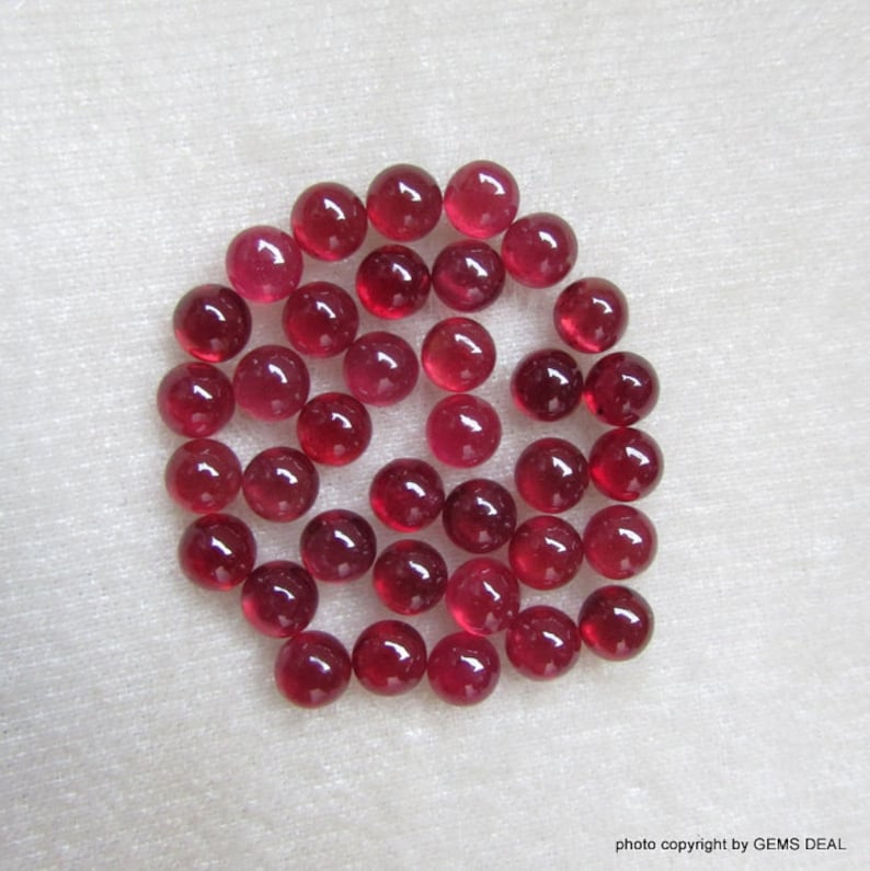 5mm Ruby Cabochon Round Loose Gemstone Ruby Round Cabochon - Etsy Canada
