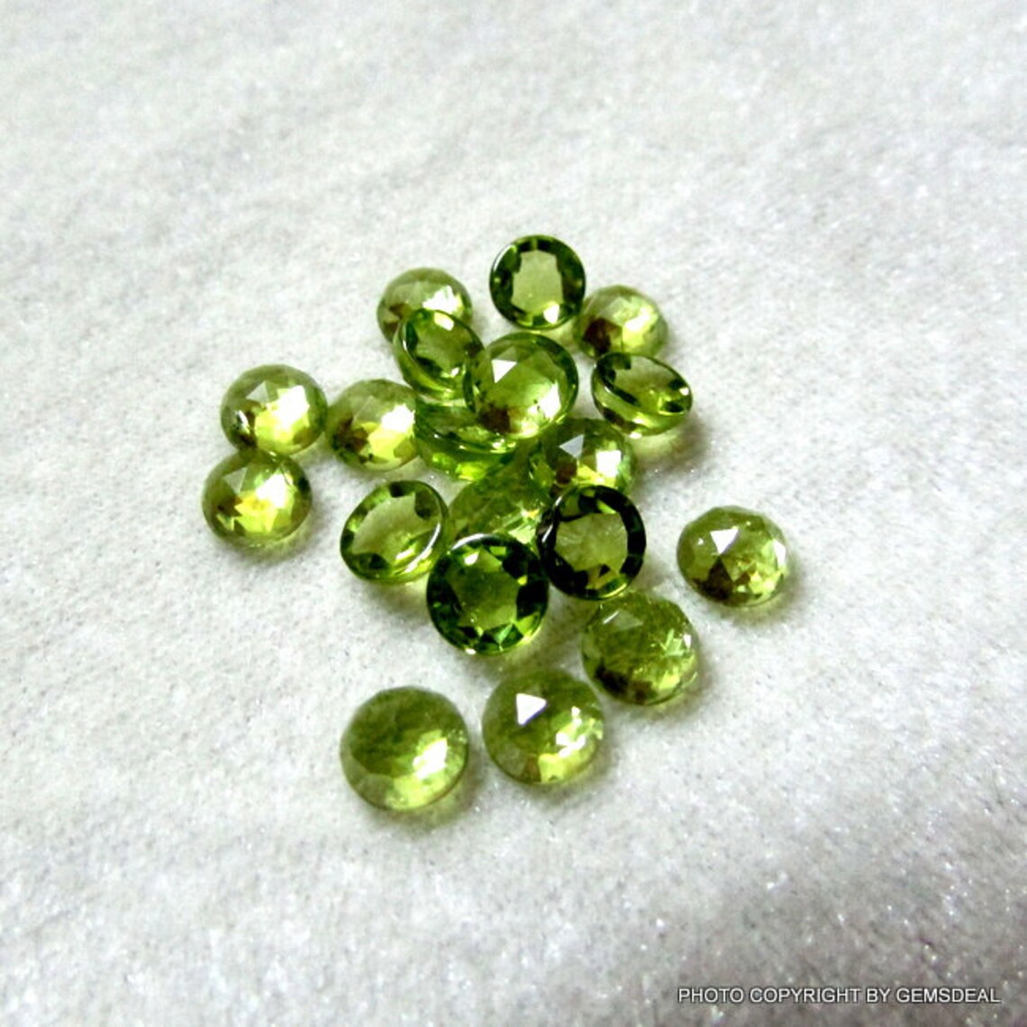 10 Piece 4mm Peridot Rosecut Round Gemstone Peridot Round - Etsy