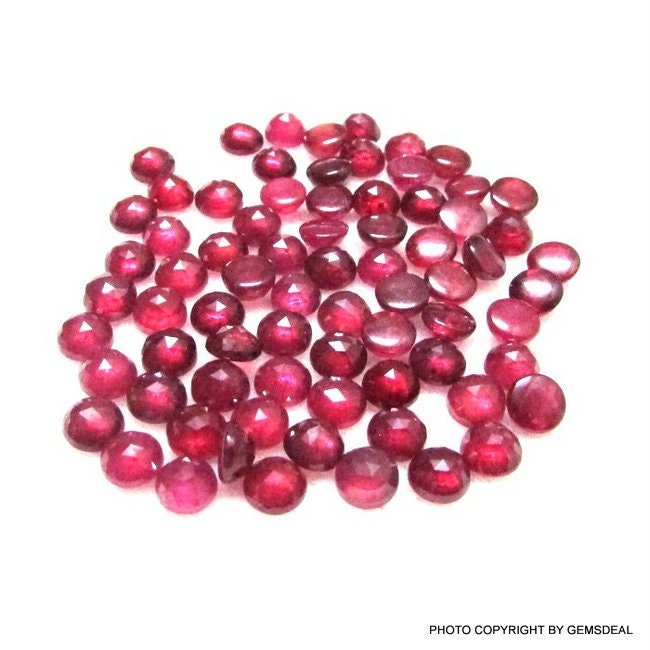 6mm RUBY Rosecut Round Faceted Gemstone... Ruby Faceted Round | Etsy