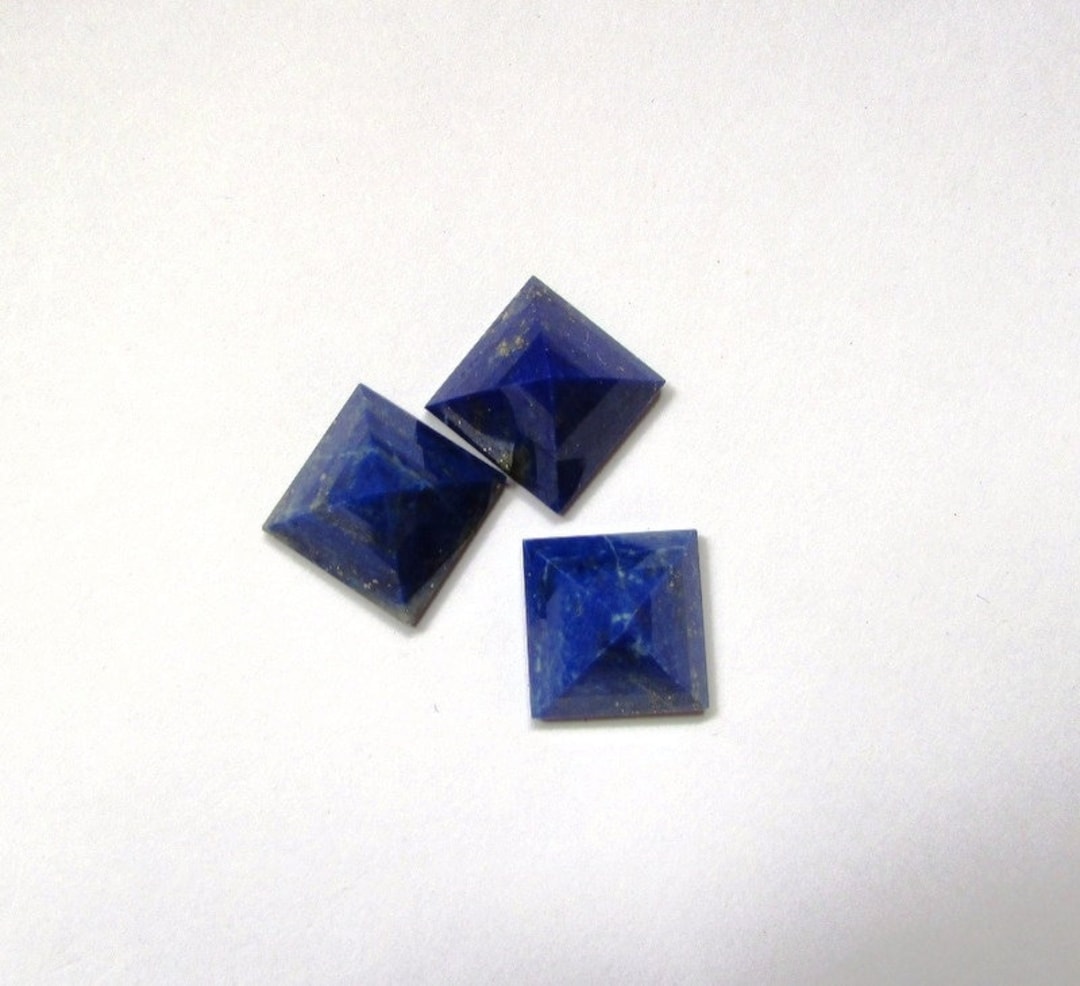 12mm Lapis Lazuli Square Pyramid Gemstone: Faceted Step Cut - Etsy